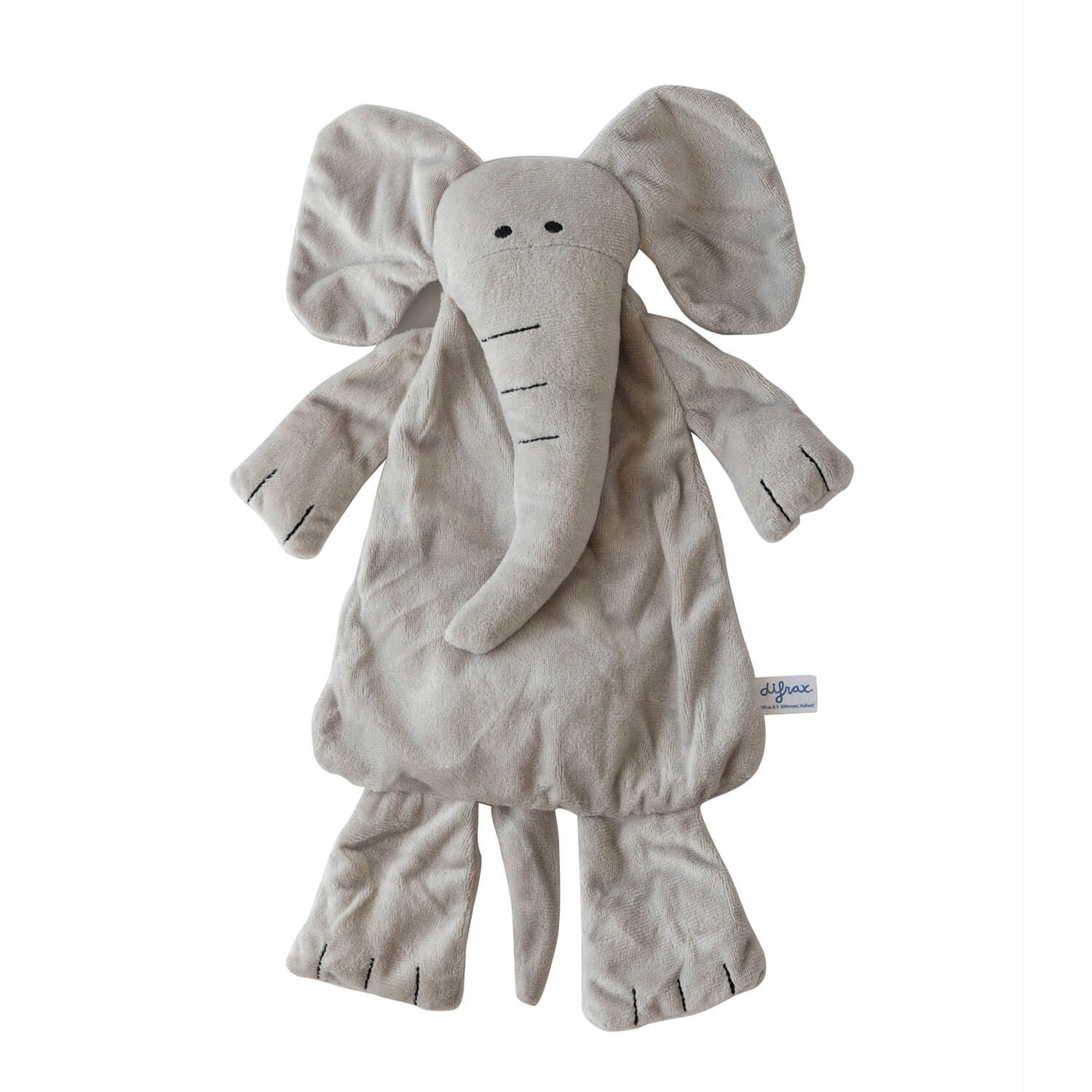 Difrax | Olifant Elliot - Platte knuffel - Soft